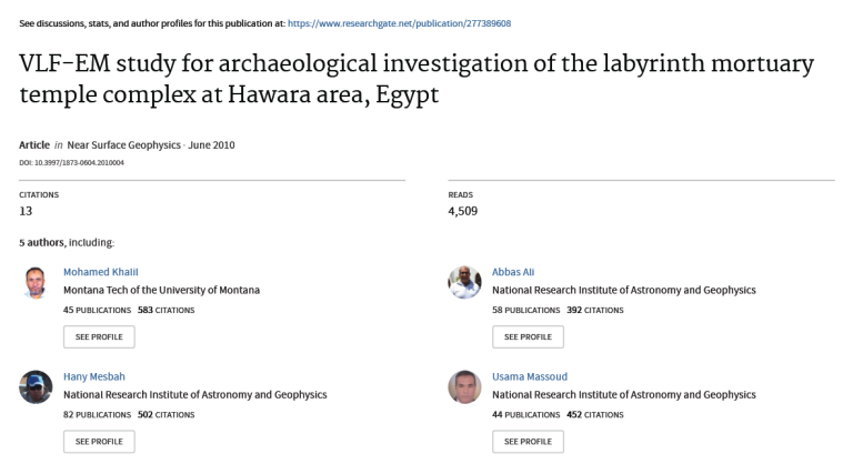 HAWARA PROJECT – ARCHAEOLOGICAL RESCUE FOUNDATION